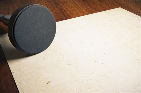 Premium Photo Round Stamper And Aged Paper