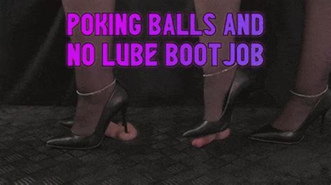 My Black Stilettos Heels Poking And Bootjobing Your Cock And Balls But
