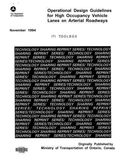Operational Design Guidelines For High Occupancy Vehicle Fhwa