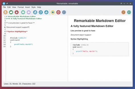 Remarkable A Tiny Github Flavored Markdown Editor For Linux