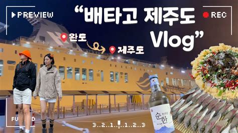 배타고 제주도 Vlog 완도부터 제주도 코난비치 스노쿨링 고등어회부터 흑돼지까지🐽 Youtube