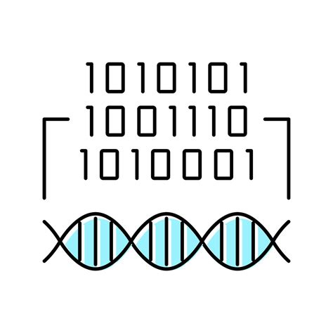 Binary Code Genetic Information Color Icon Vector Illustration Vector Art At Vecteezy