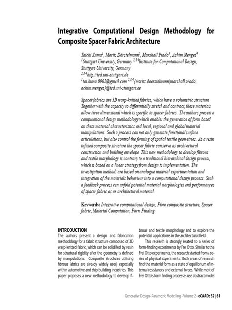 Integrative Computational Design Methodology For