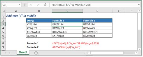 Excel Formula Add Text In Middle