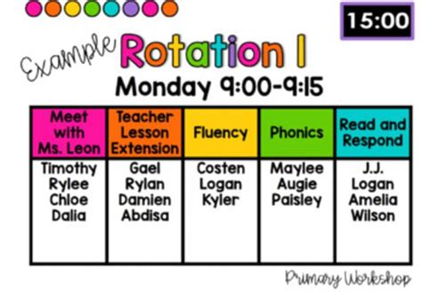 Small Group Rotations Powerpoints With Timers Colorful Theme Tpt