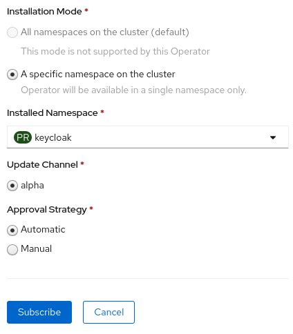 Chapter Red Hat Single Sign On Operator Red Hat Single Sign On Red Hat Customer Portal