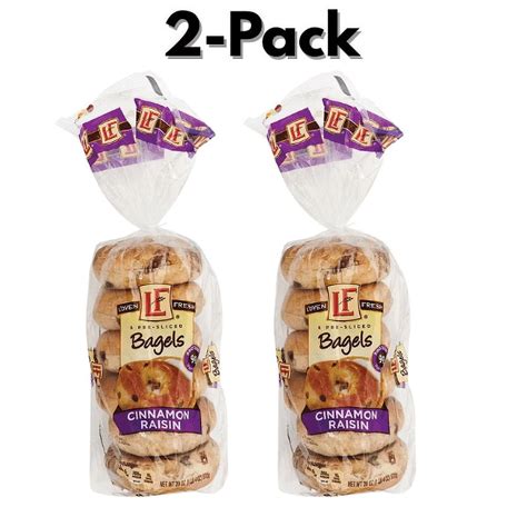 Loven Fresh Cinnamon Raisin Bagels 6 Count 20 Oz 2 Pack