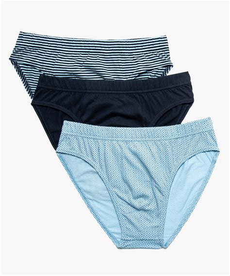 Slips En Coton Pour Homme Coloris Assortis Lot De 3 Bleu Gemo