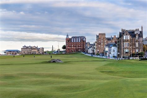 The Old Course At St Andrews Hole 18 From Tee Box Fine Art Golf