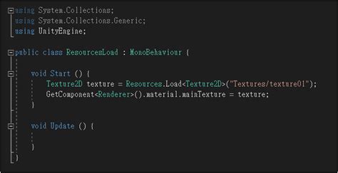 Unity Resourcesload 教學