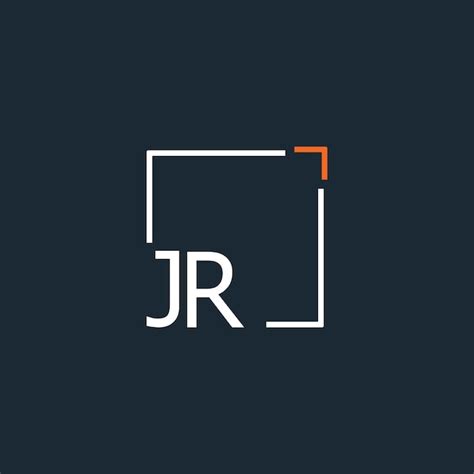Premium Vector Jr Initial Monogram Logo With Square Style Design