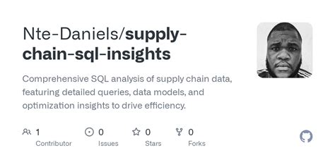 Github Nte Danielssupply Chain Sql Insights Comprehensive Sql
