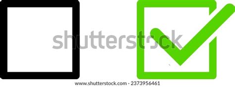 Checkbox Selection Choice Icon Set Empty Stock Vector Royalty Free 2373956461 Shutterstock