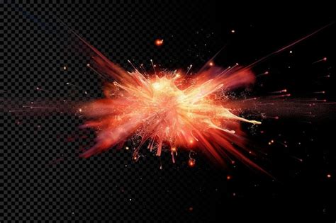 Abstract Power Sci Fi Energy Explosion On Transparent Background Premium AI Generated PSD