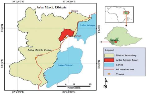 Map Of Arba Minch District Source Ministry Of Agriculture And Rural