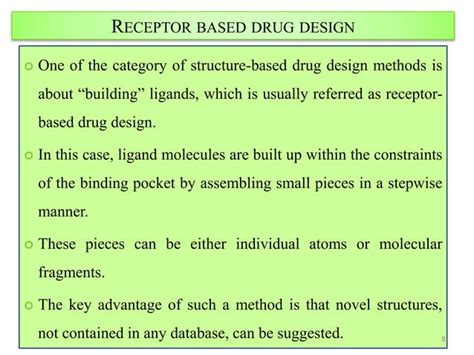 De Novo Drug Design Pptx Chemistry Science