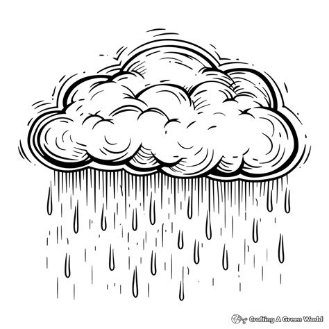 Rain Storm Coloring Page