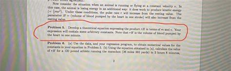 problem 6 a use the data and your regression