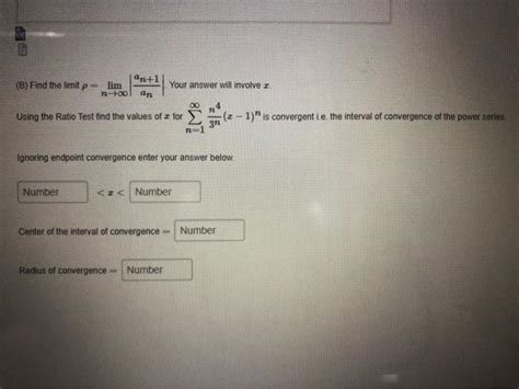 Solved Consider The Following Power Series Follow Chegg Com