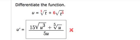 Solved Differentiate The Function U