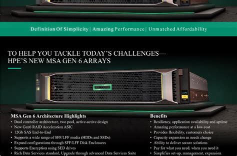 HPE MSA Gen Storage Arrays Data Smart Computers