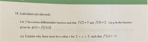 Solved Calculator Not Allowed Let F Be A Chegg Com