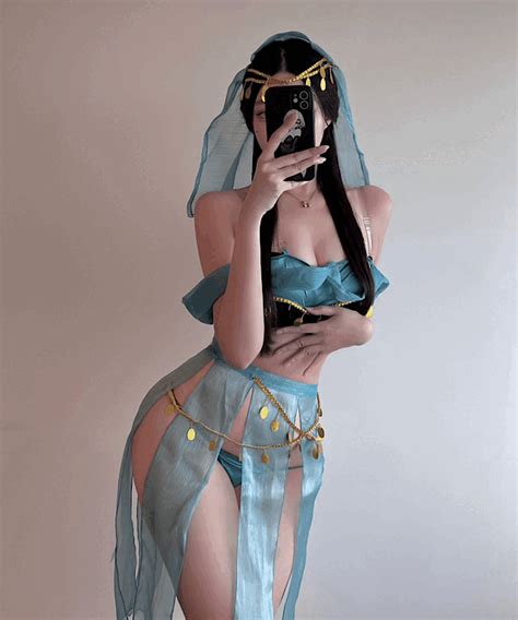 🧞‍♂️자스민 공주🩵벨리 치파오 세트 코스튬 코스프레 할로윈 이벤트 페스티벌 블루 방송 Bj 여캠 방송의상 컨셉촬영 릴스 공연의상 모델 이벤트속옷 란제리룩 워터밤 클럽 파티