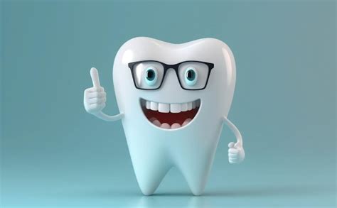 Premium Ai Image A Tooth With Glasses That Saystoothon It