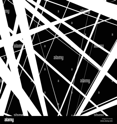 Abstract Irregular Lines Pattern Background Monochrome Geometric Art Stock Vector Image And Art