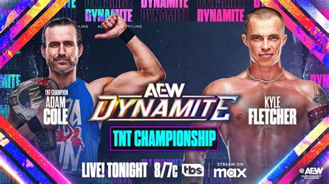 Aew Kyle Fletcher Vs Adam Cole For Tnt Title Match Set For 5 28 Aew
