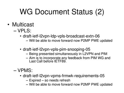 L2VPN WG Meeting IETF 88 Vancouver Canada Ppt Download