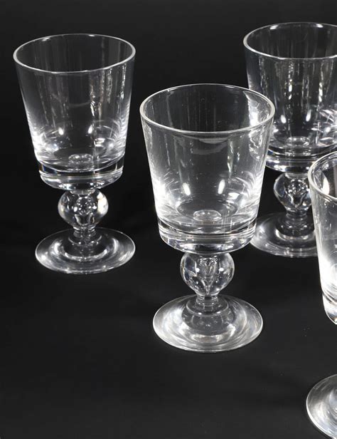 Set Of Six Signed Steuben Glass Goblets Set Of Six Signed Steuben