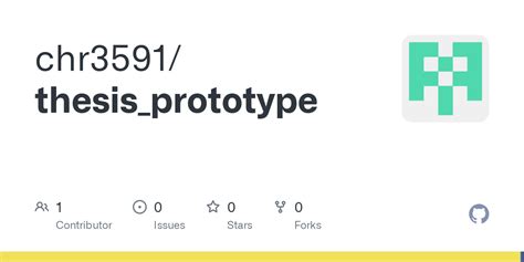 Github Chr3591thesisprototype