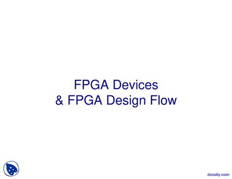 fpga devices digital system design with vhdl lecture slides docsity