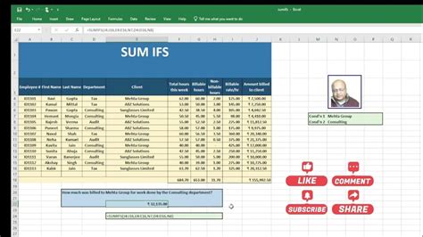 Excel Vi 062 Sumifsexcel Exceltech Excelformula Exceltips Education Exceltricks Excelclub