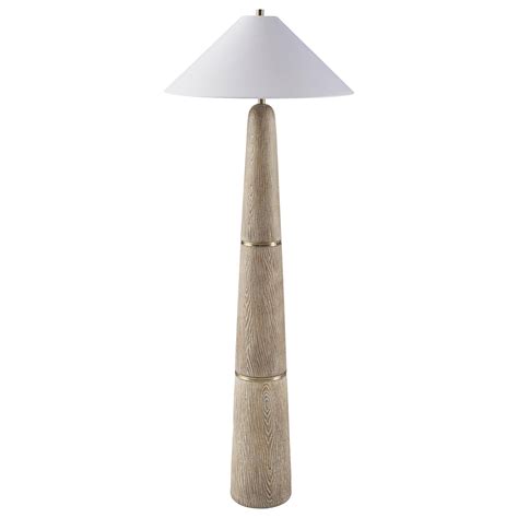 Ashley Gasparleigh Poly Floor Lamp In Brown And Gold