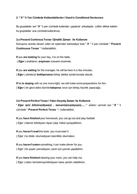 If Clauses Type 1 Pdf