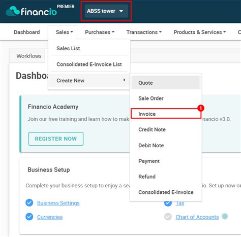 How To Create Lhdn E Invoice Knowledge Base Financio