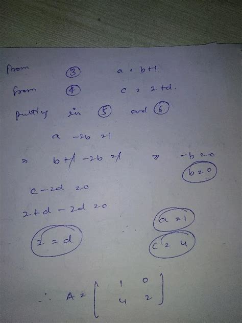 1 a is a 2x2 matrix such that a l 1 and the of the elements 1 1 0