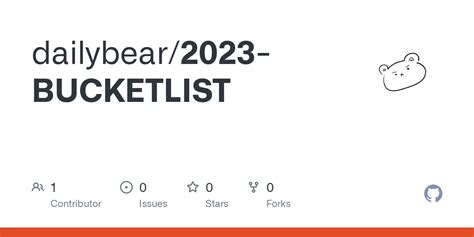 GitHub Dailybear BUCKETLIST