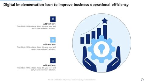 digital implementation icon to improve business operational efficiency