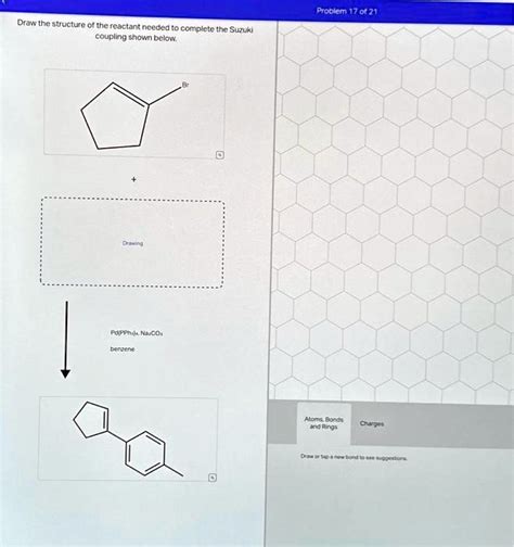 draw the structure of the reactant needed to complete the suzuki