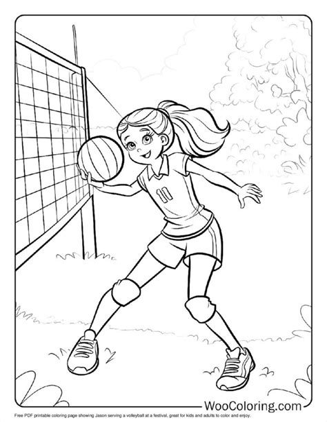 Volleyball Coloring Pages For Adults