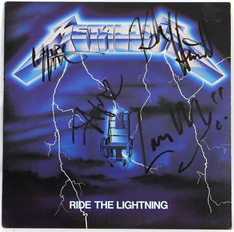Lot Detail Metallica Band Signed “ride The Lightning” Album With