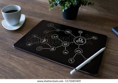 Business Manufacturing Process Automation Workflow Optimization Stock Photo