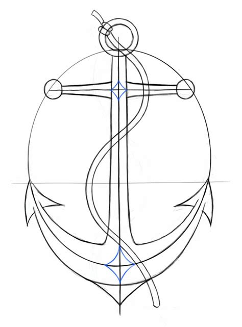 How To Draw An Anchor Step By Step The Drawing Journey