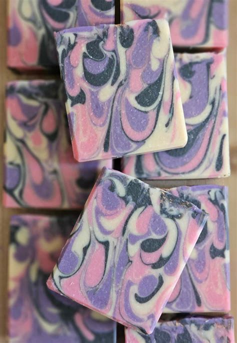 Periwinkle Goat Milk Soap Bar Raspberry Vanilla Scented Soap Handmade