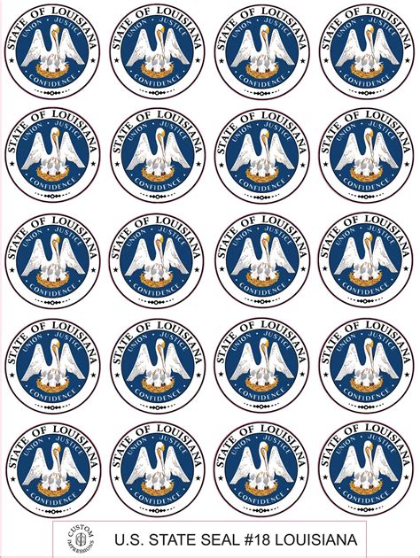 State Seals Size 2 Each 20 Per Sheet Etsy