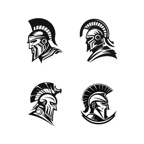 Vintage Spartan Logo Bundle Set Spartan Logo Illustration Design