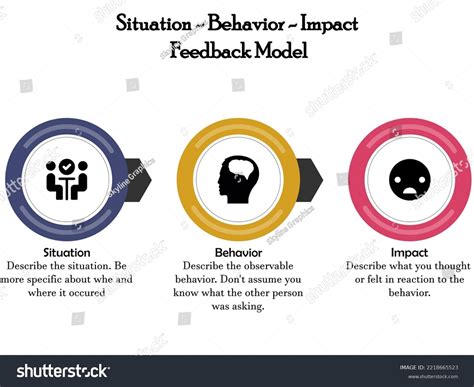 Situation Behavior Impact Feedback Model Icons Stock Vector Royalty